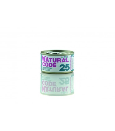Natural code 25 gatto pollo e sardine soft jelly 85 gr